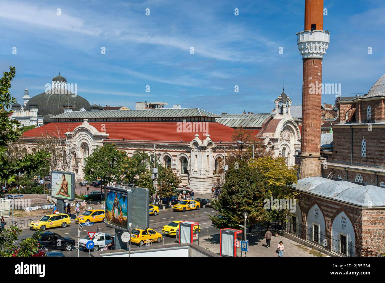 Sofia, architectural landmark in the centre, Banya Bashi Mosque, built 1566 by architect Mimar ...