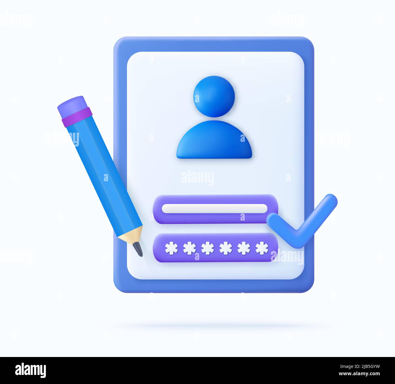 Account id verification icon Cut Out Stock Images & Pictures - Alamy