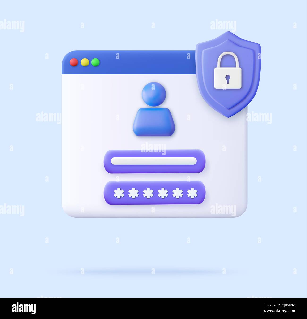 3d user Login form page Stock Vector Image & Art - Alamy