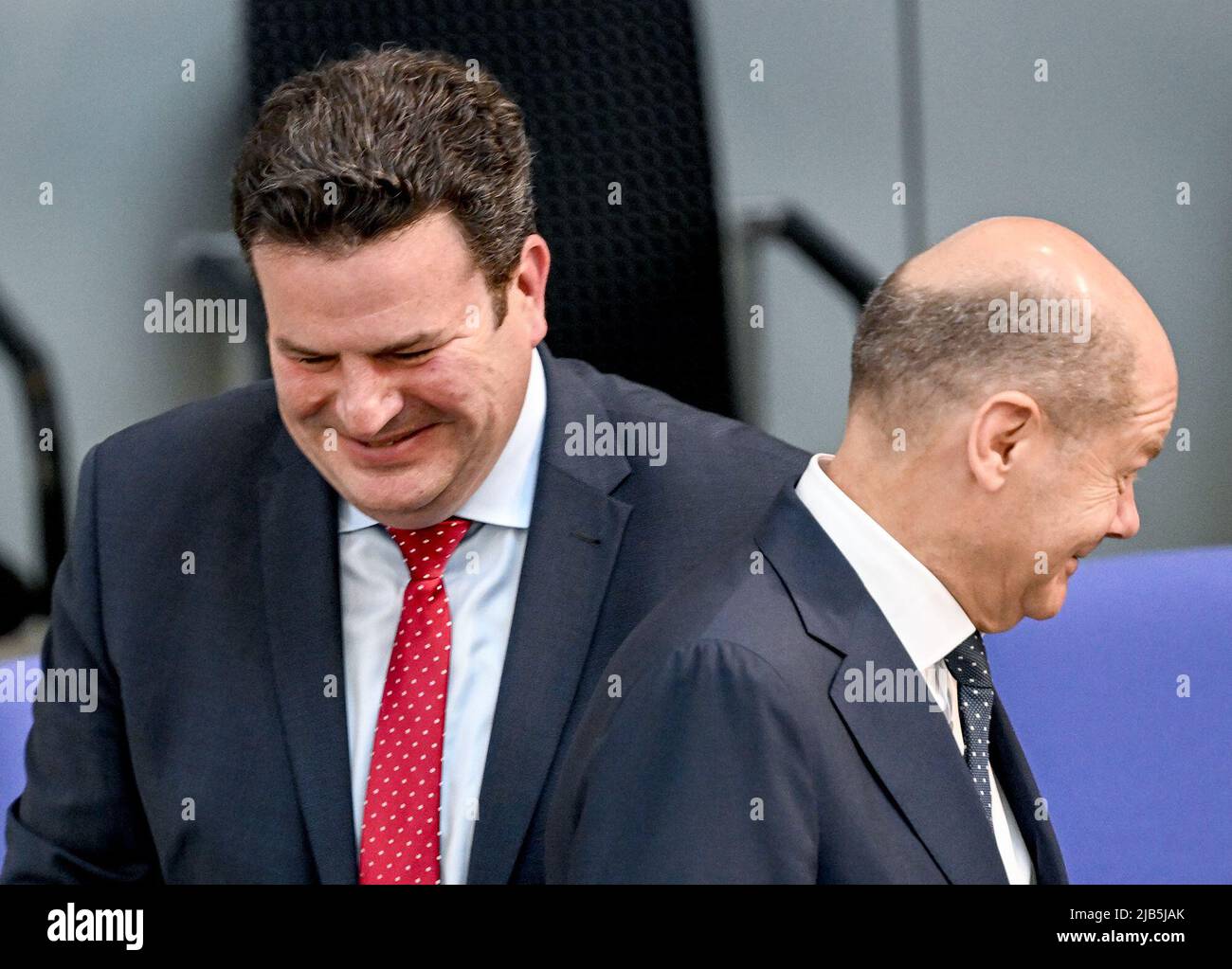 Berlin, Germany. 03rd June, 2022. Hubertus Heil (SPD - l), Federal ...