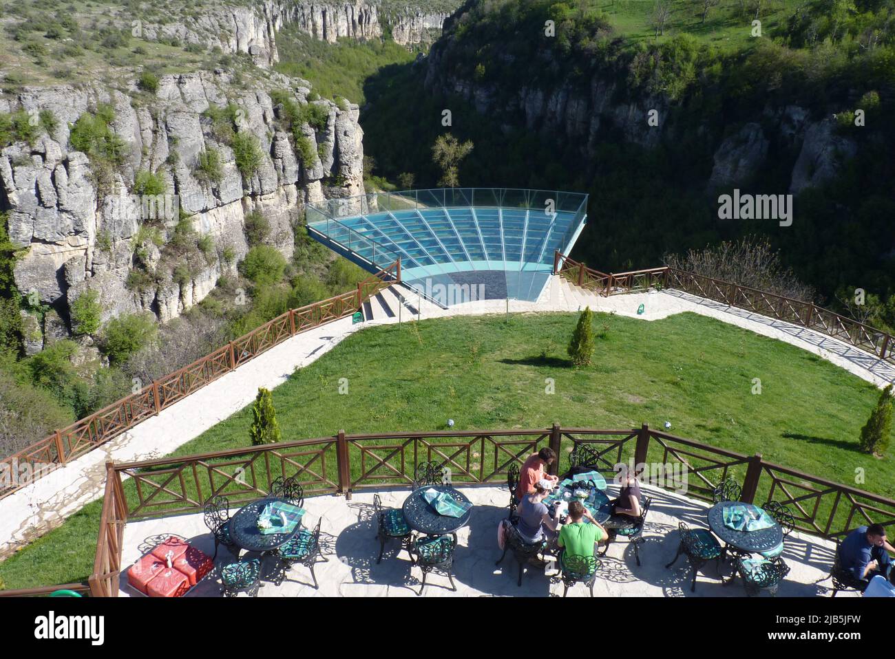 Crystal Glass Terrace in Tokatli Canyon, Safranbolu, Turkey Stock Photo ...