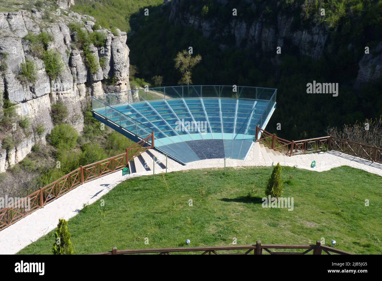 Crystal Glass Terrace in Tokatli Canyon, Safranbolu, Turkey Stock Photo ...