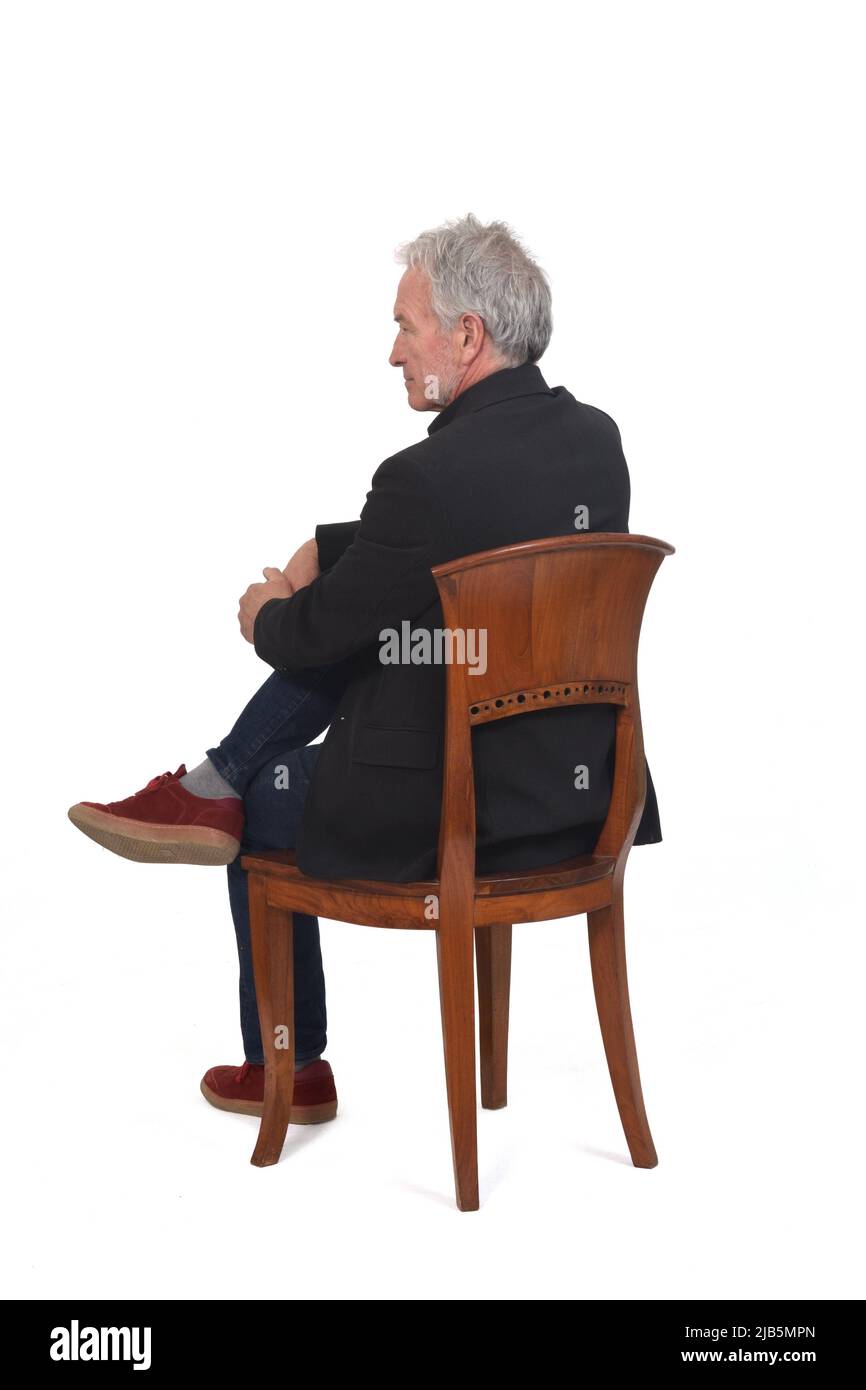 Man Sitting Cross Legged Back