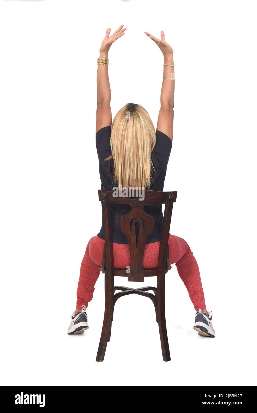 Middle aged woman sitting from behind hi-res stock photography and ...