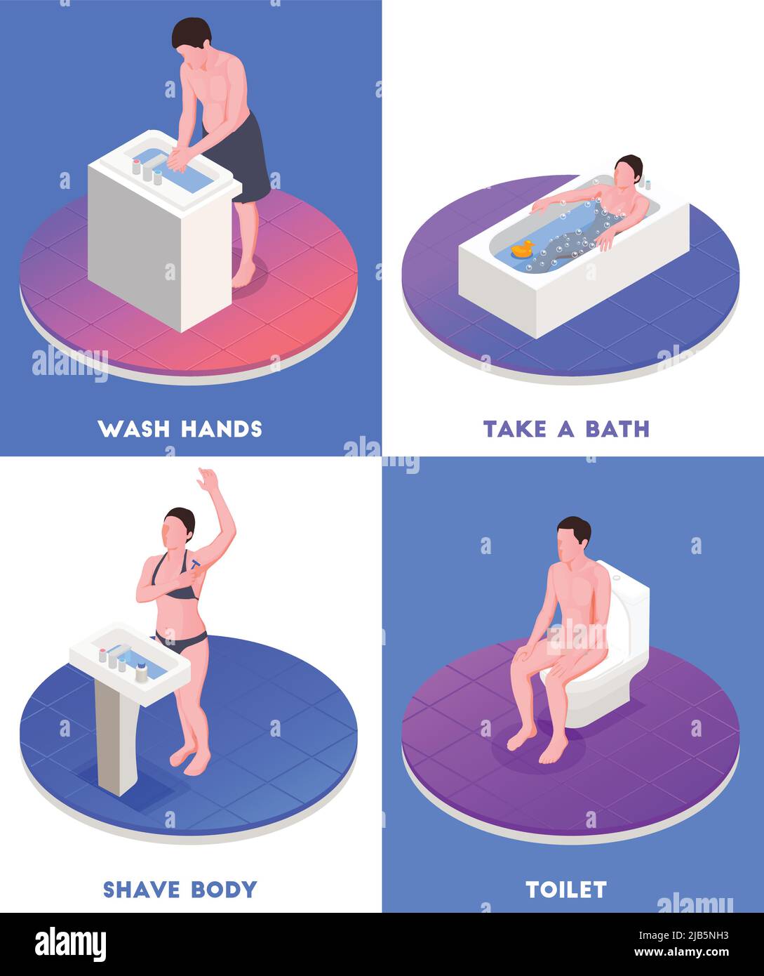 Social bathing Stock Vector Images - Alamy