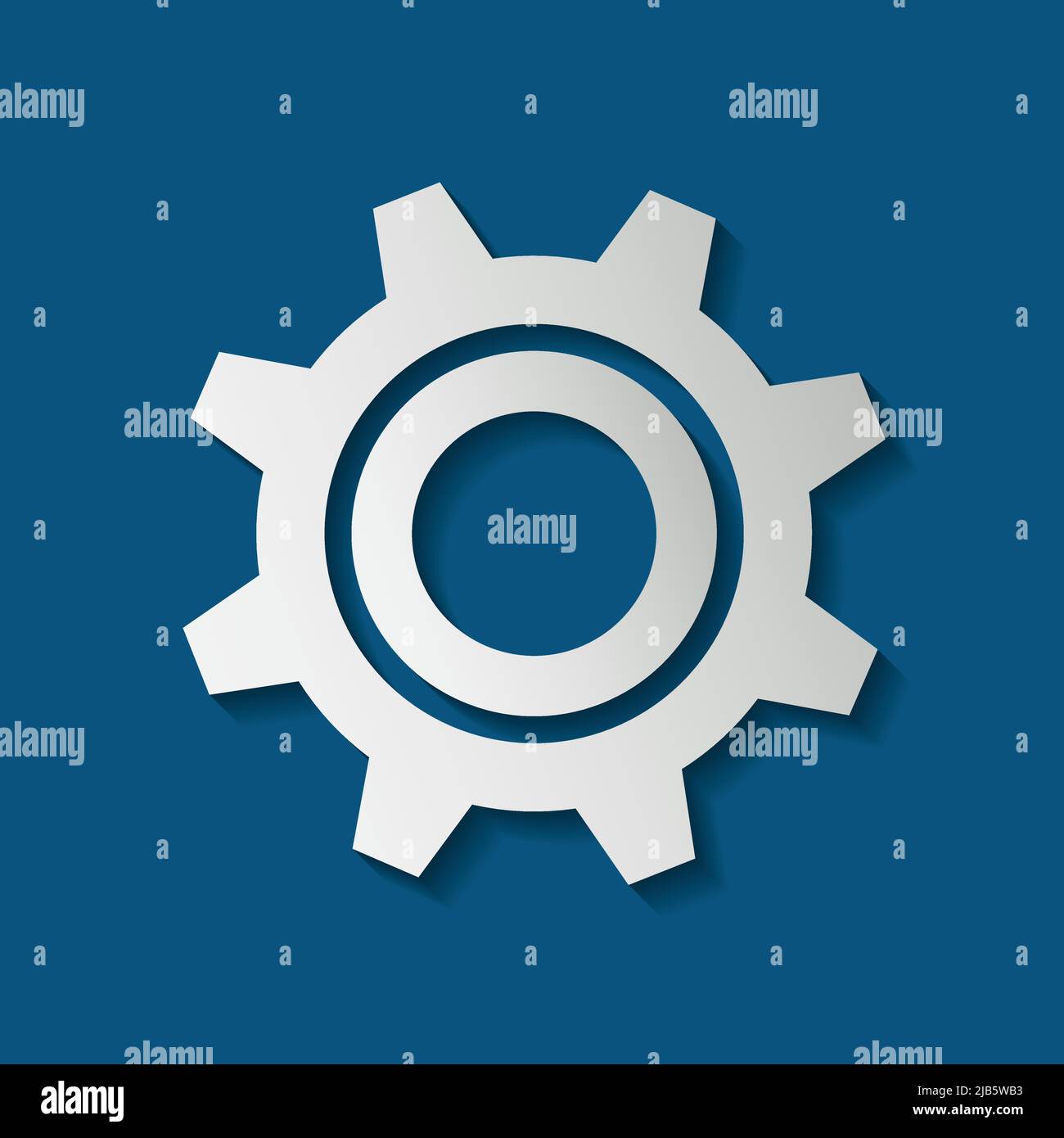Gear brain on white Stock Vector Images - Alamy