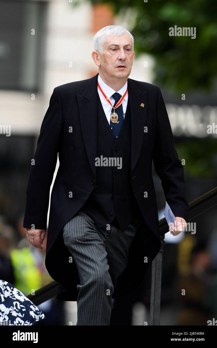 Speaker of the House of Commons Sir Lindsay Hoyle arriving for the ...