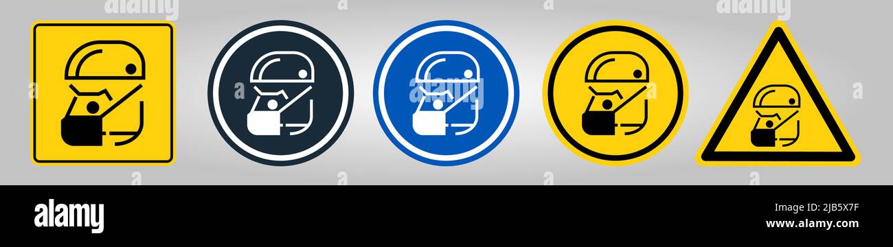 Simple set wear protective face mask icons for your design Stock Vector ...