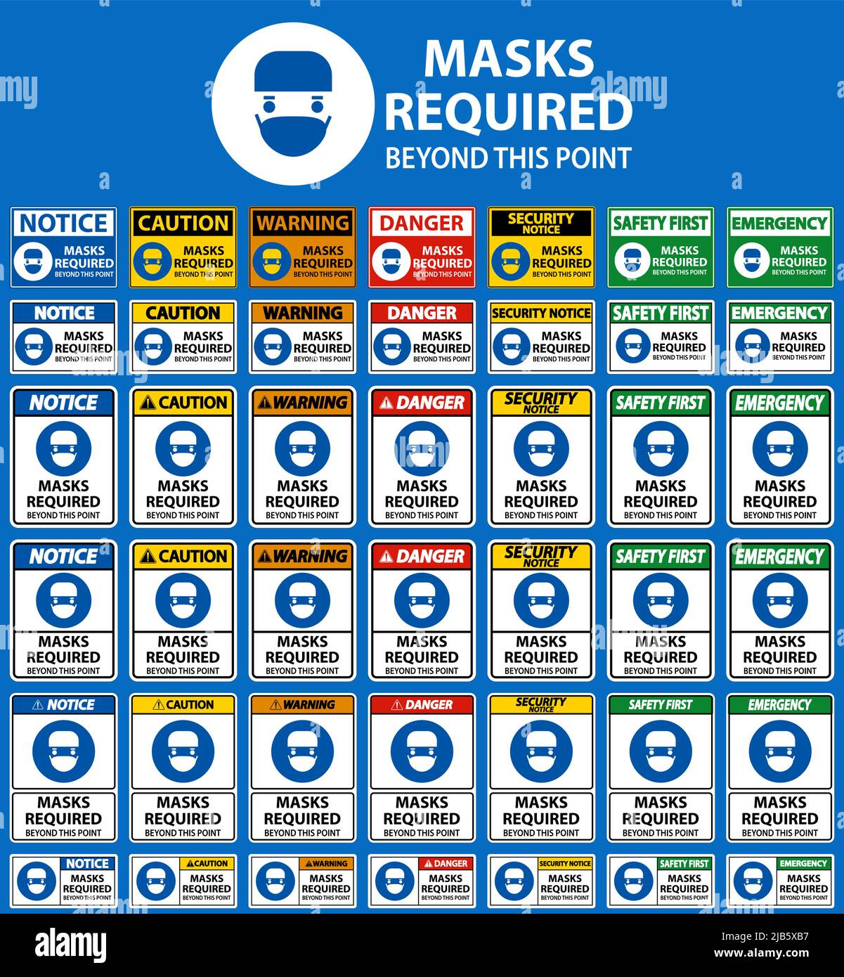 Symbol Masks Required Beyond This Point Sign Stock Vector Image & Art ...