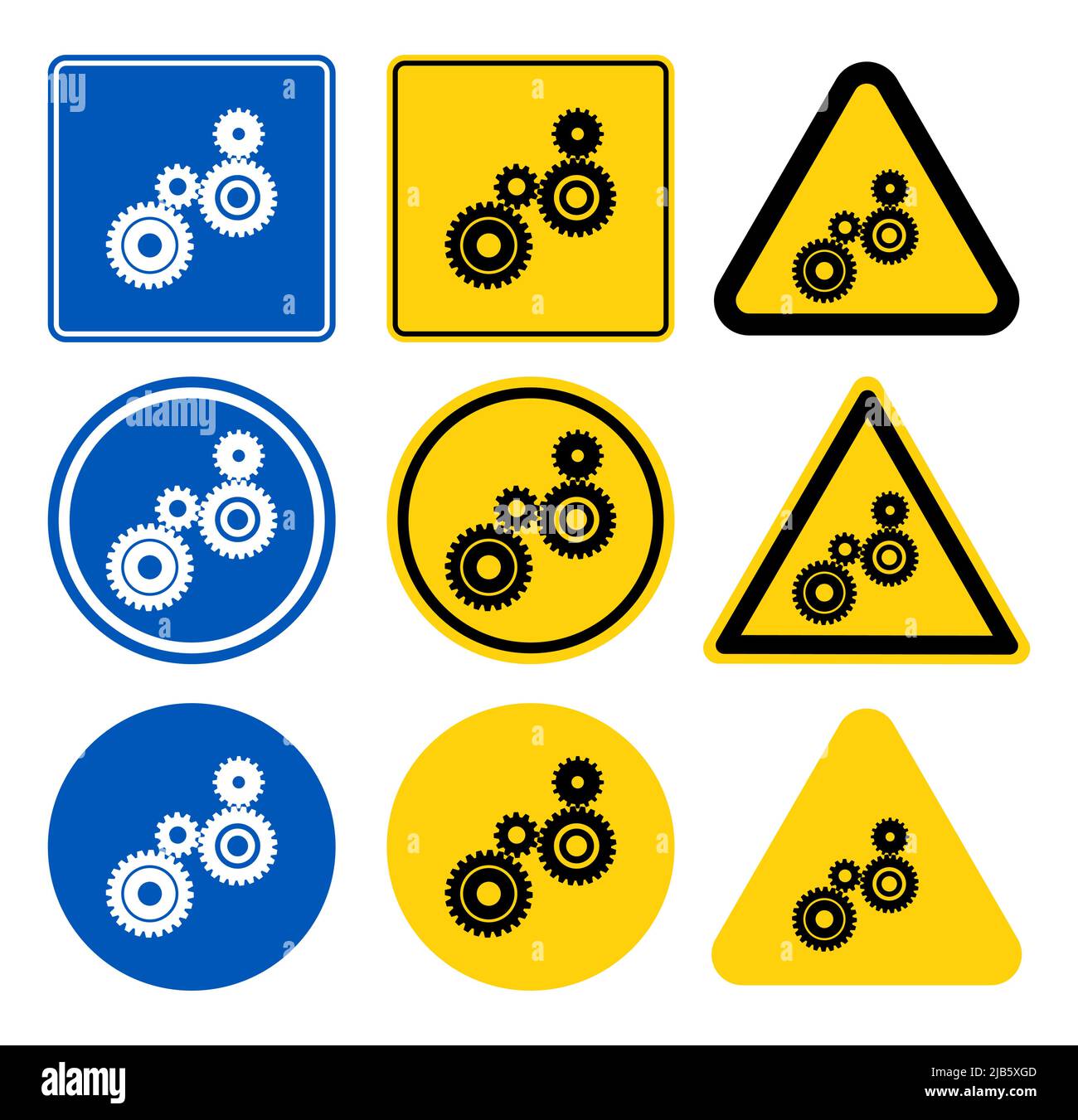 four pieces gears set icon on background. Vector illustration Stock ...