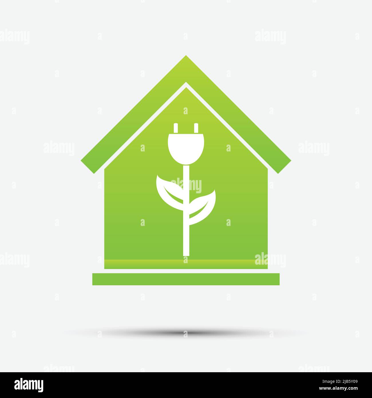 Eco House icon. green home ecology emblem or logo,Vector illustration ...