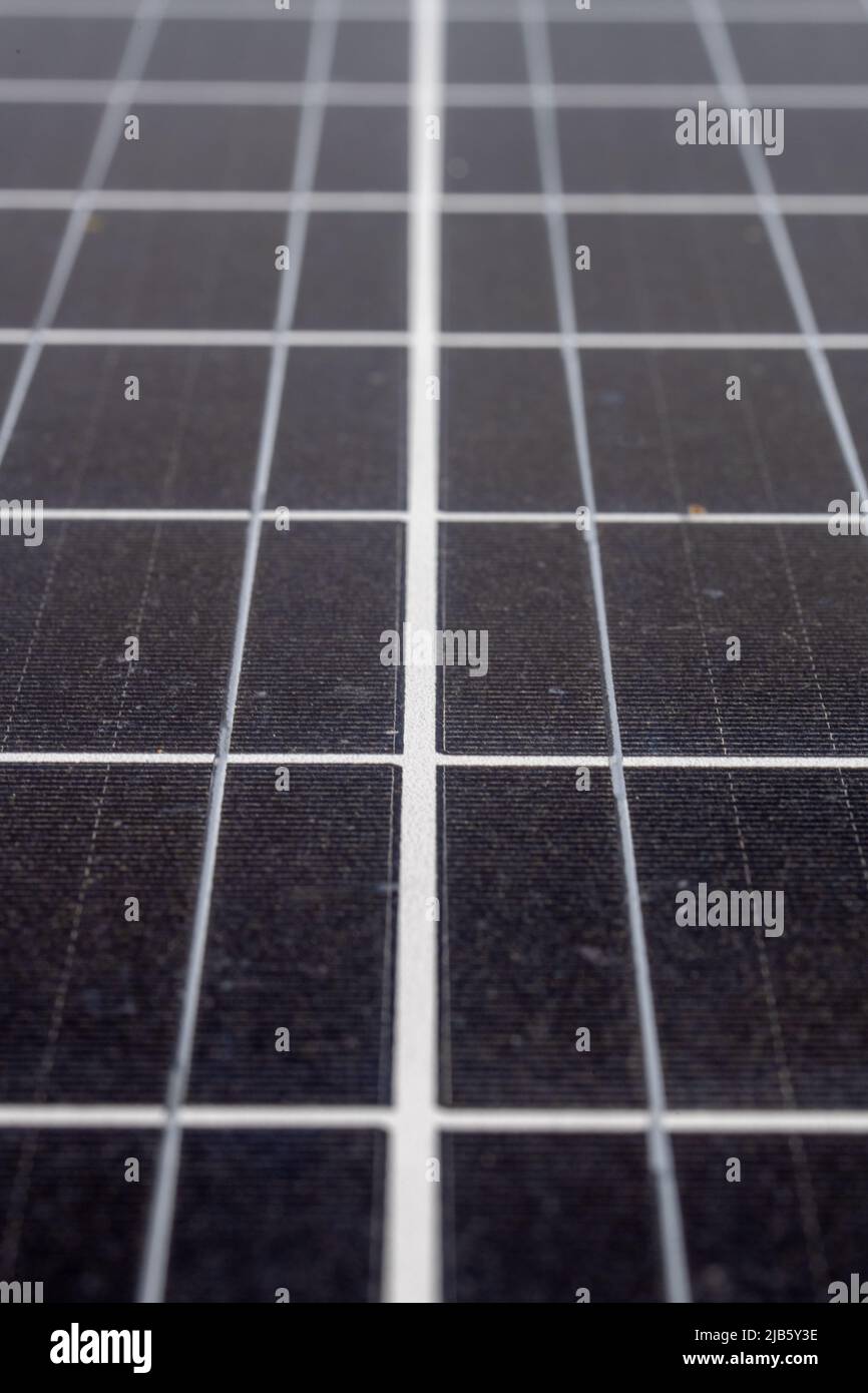 Macro detail of photovoltaic solar panel to create renewable energy ...