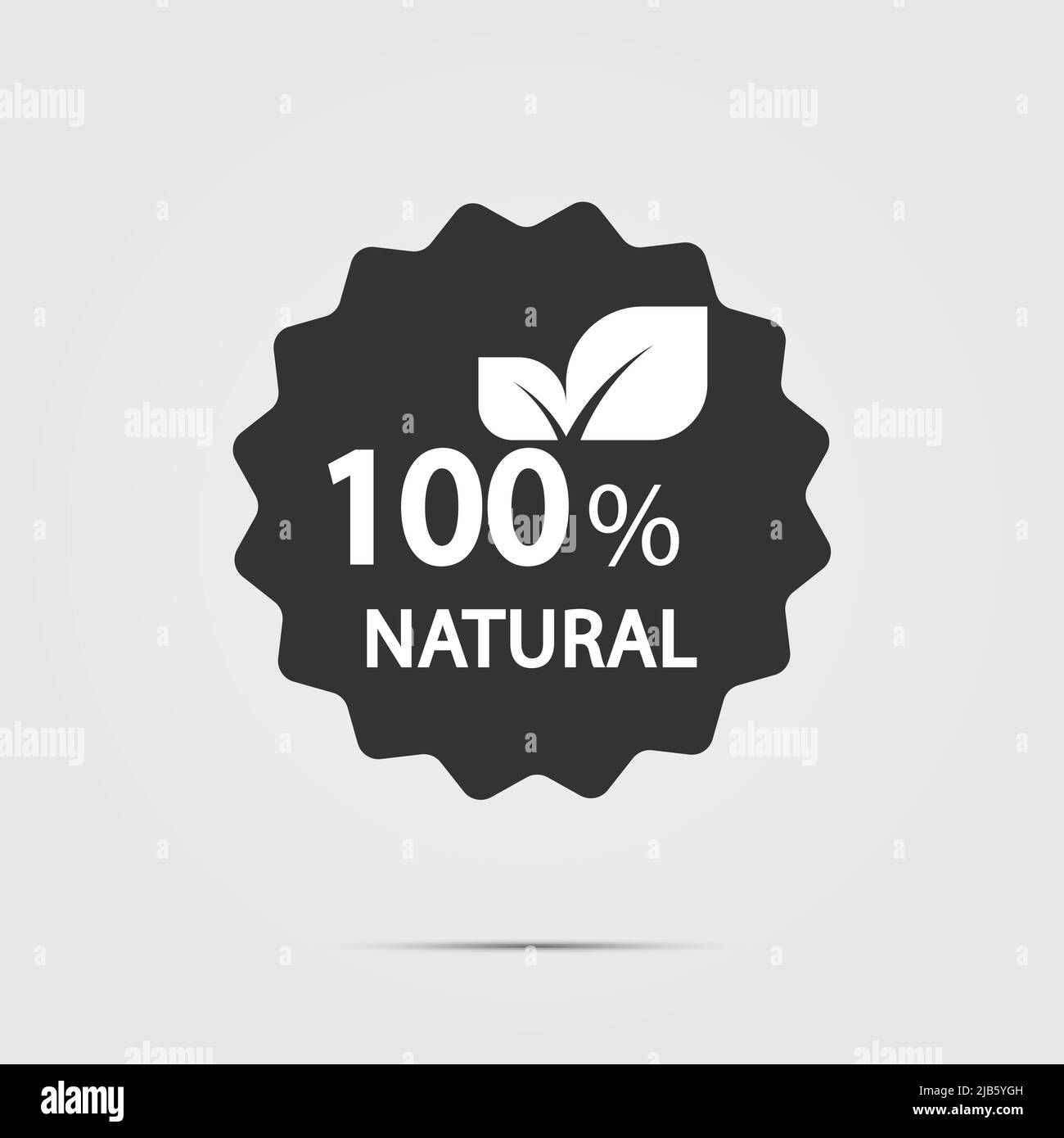 100 percent natural label. Vector illustration Stock Vector Image & Art ...