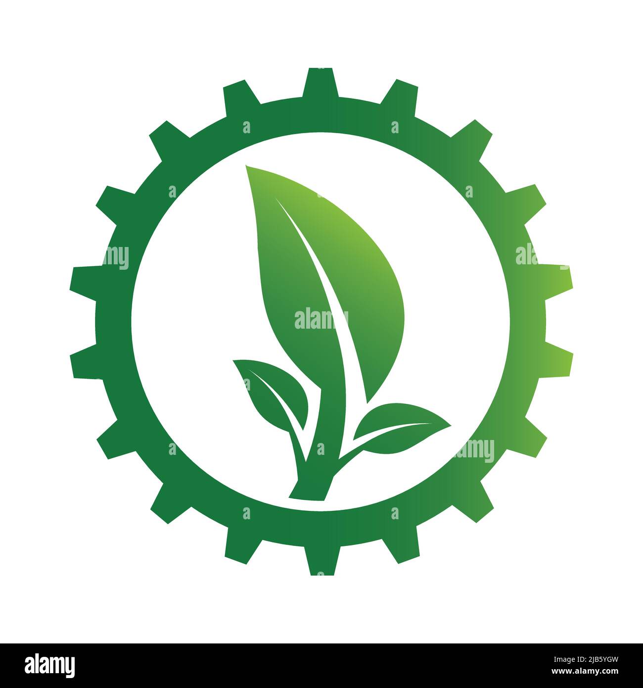 ecology gear and leaf logo,Vector illustration Stock Vector Image & Art ...