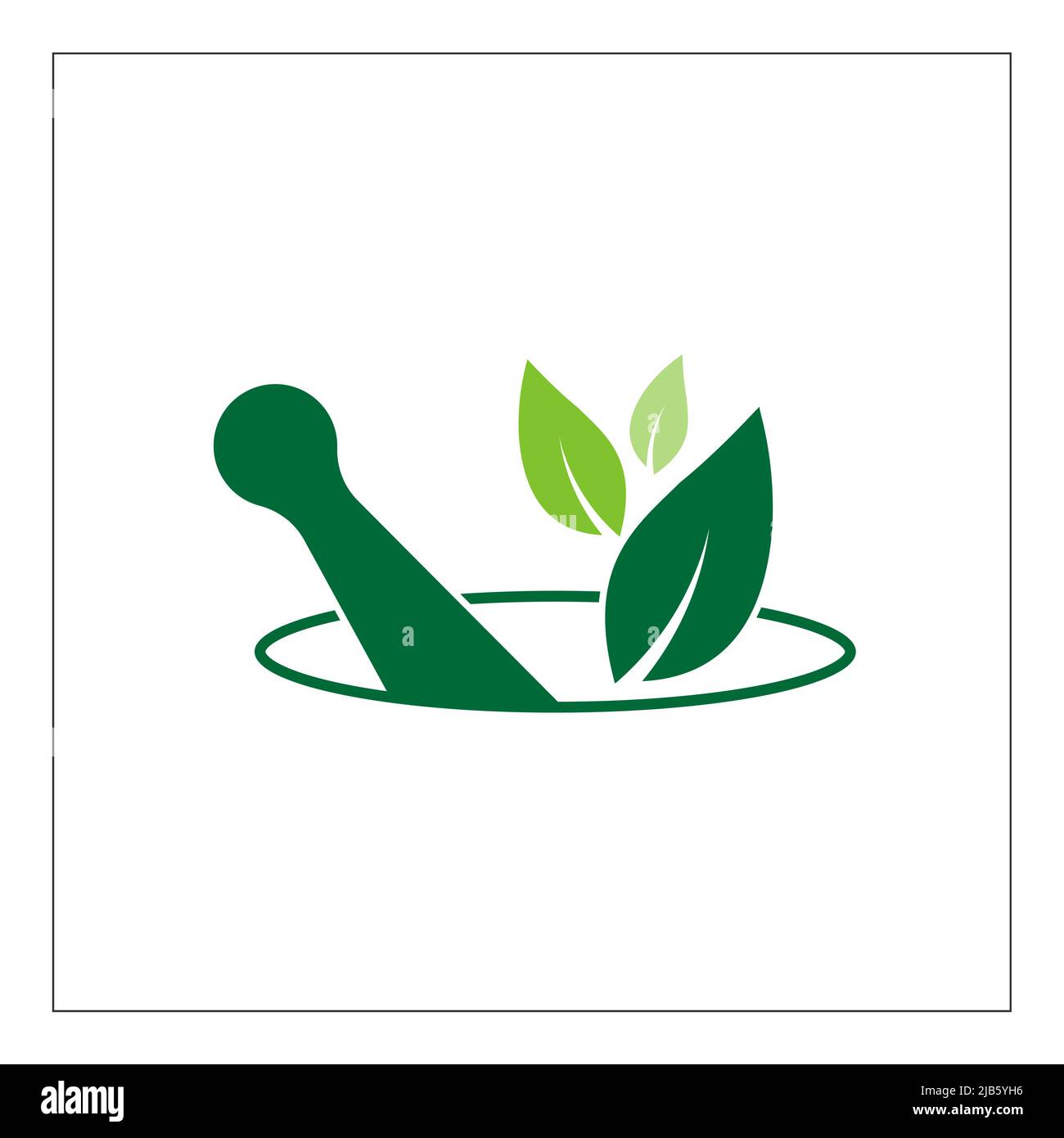 green herbal logo template,herbal 100 on white background Stock Vector ...