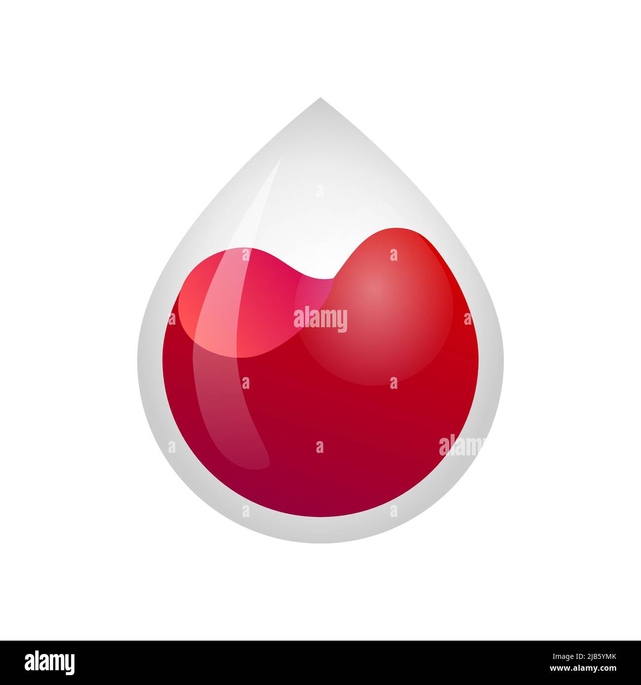 Blood drop logo template. Red liquid droplet in a glass container ...