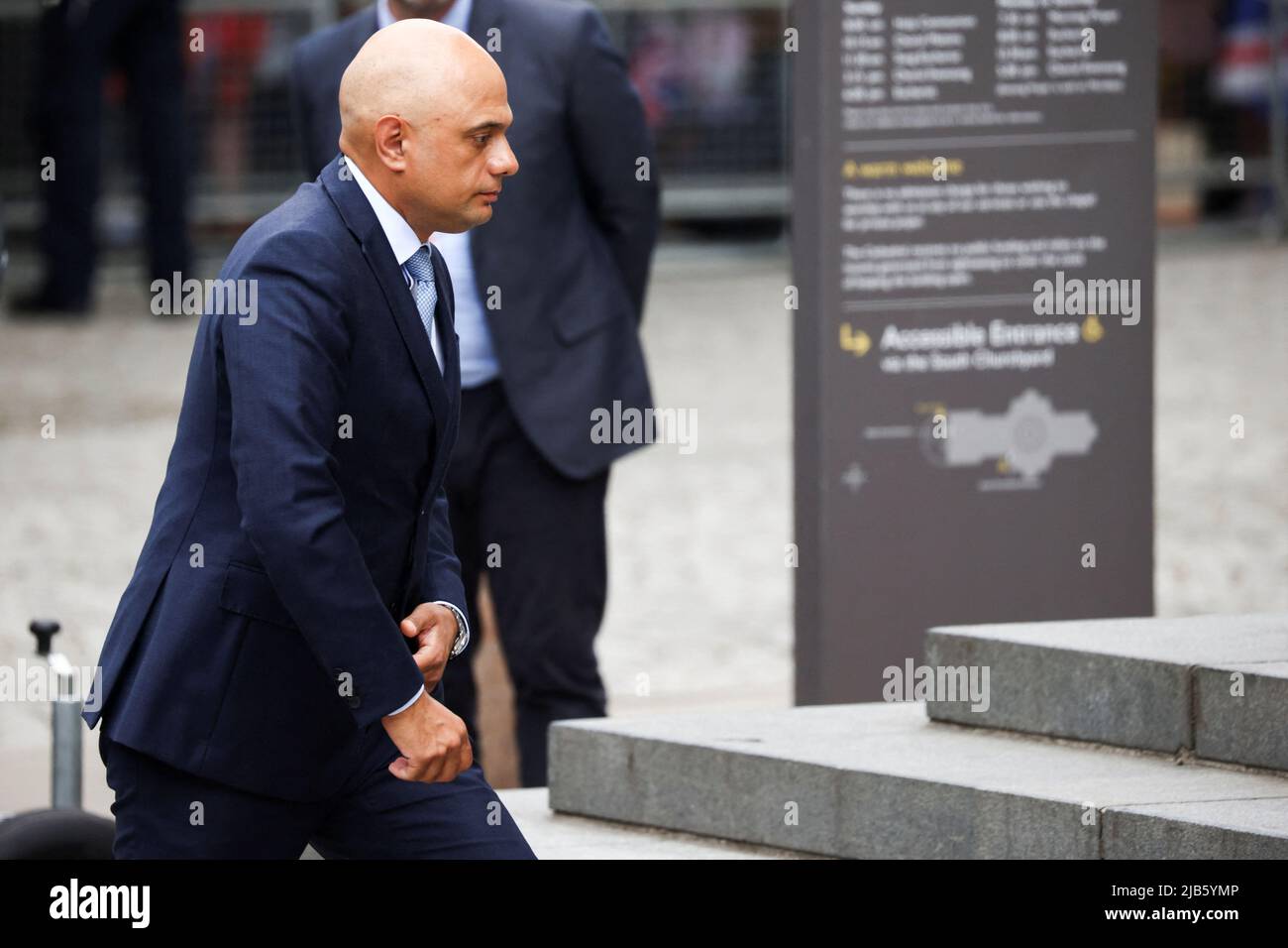 Health Secretary Sajid Javid arriving for the National Service of ...