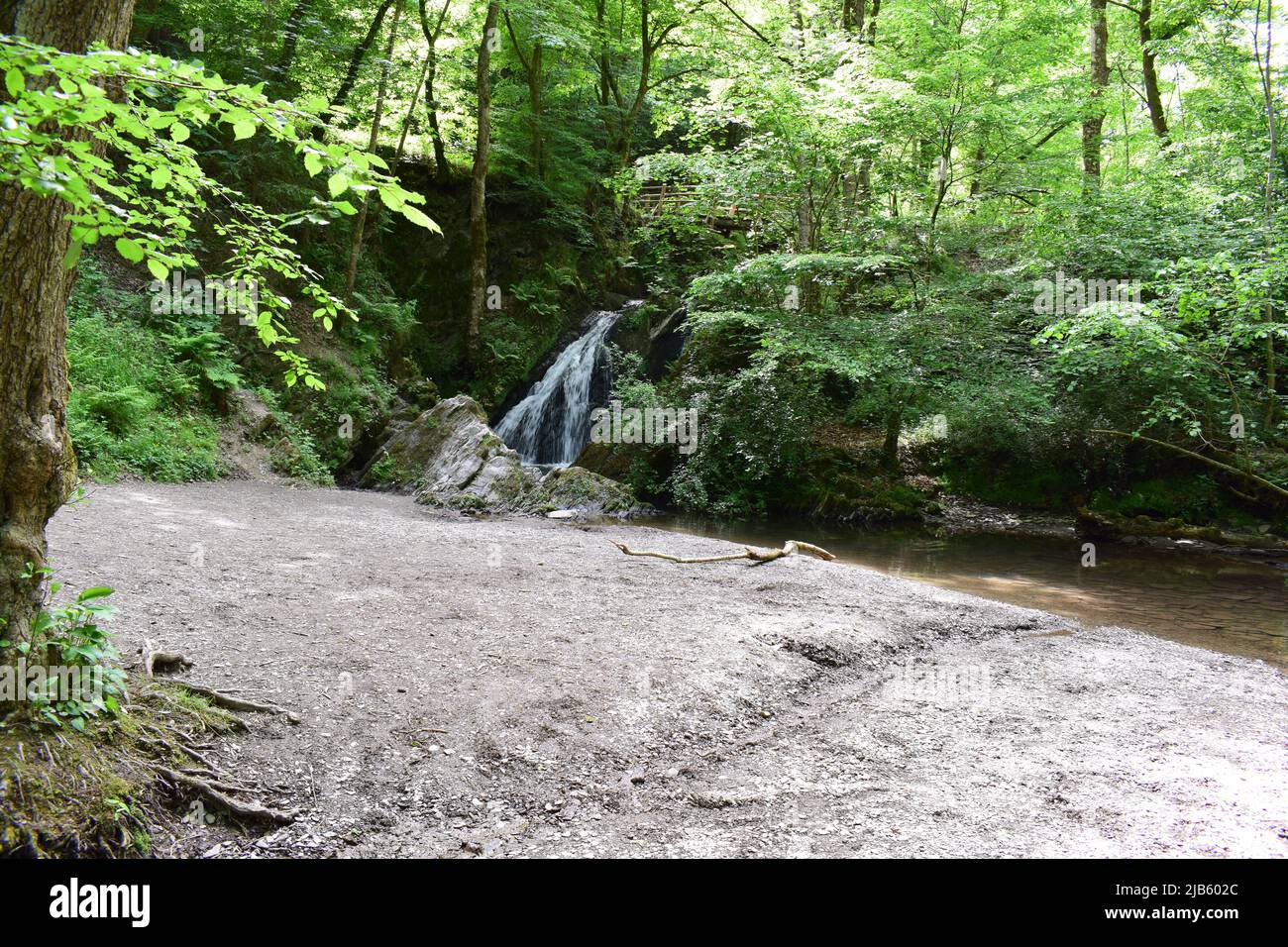 waterfall in Enderttal Stock Photo - Alamy