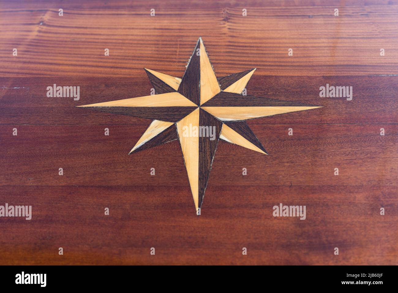 Compass rose over wooden table, shallow depth of field Stock Photo - Alamy