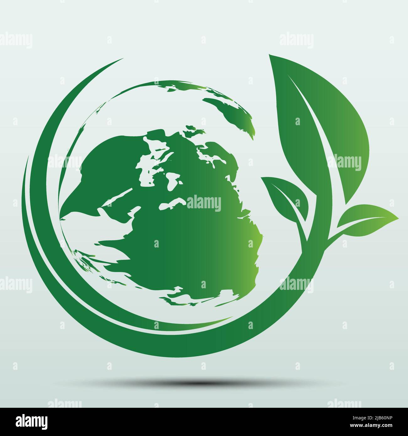 Green earth Concept with Leaves,ecology nature,Vector illustration ...