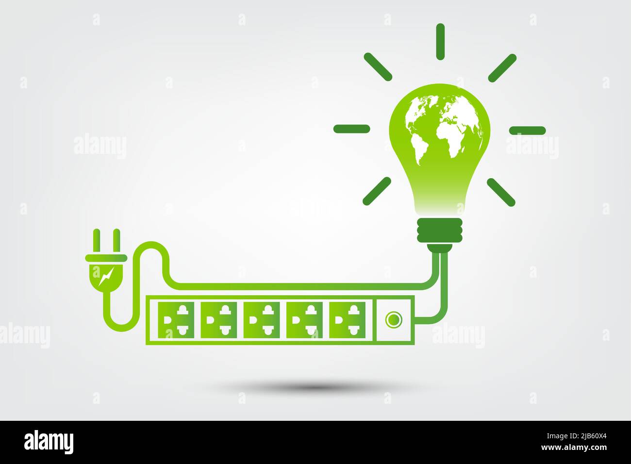 Energy ideas save the world concept Power plug green ecology,Vector ...
