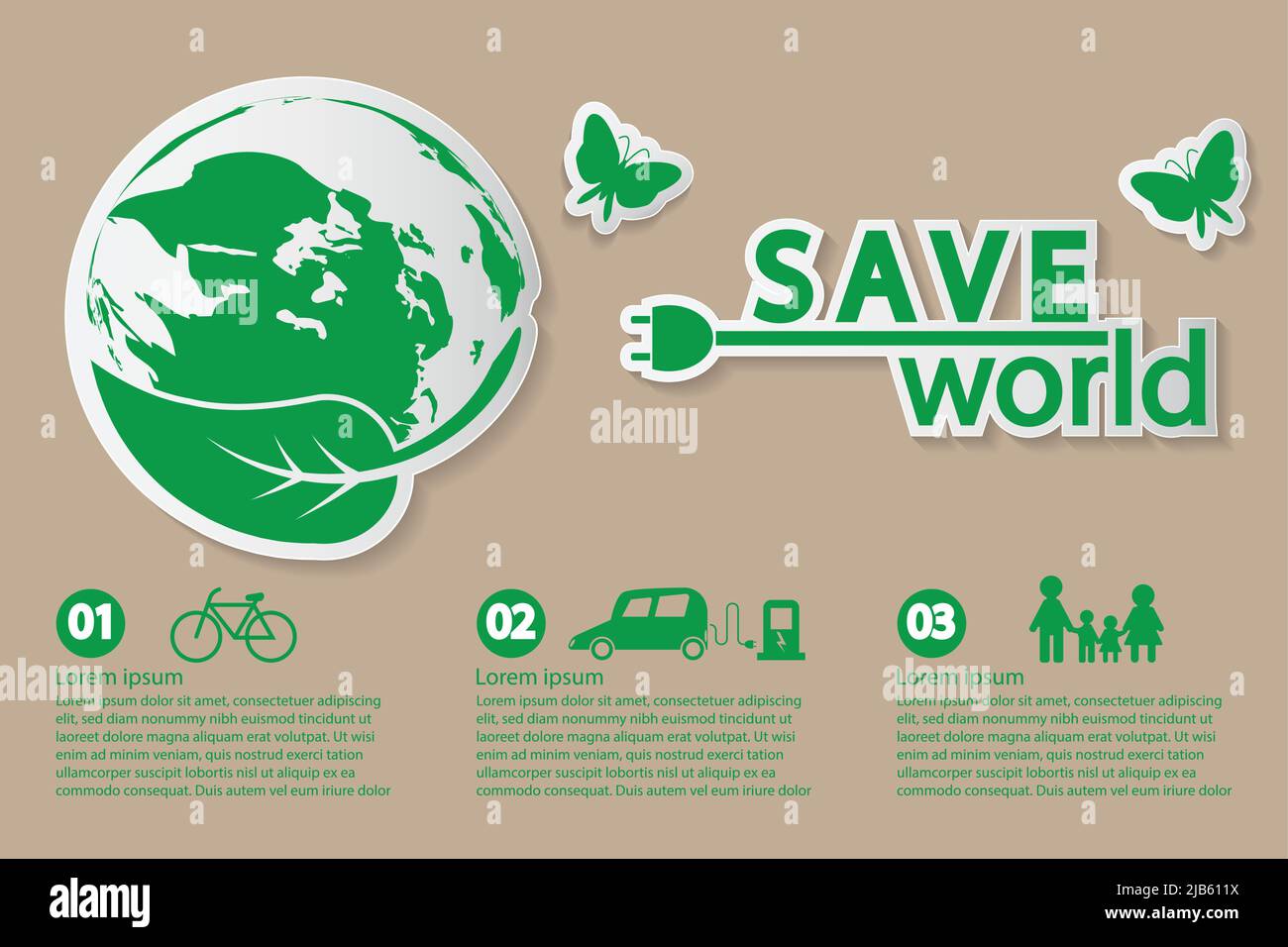 world with eco-friendly concept ideas,Infographic template,Vector ...