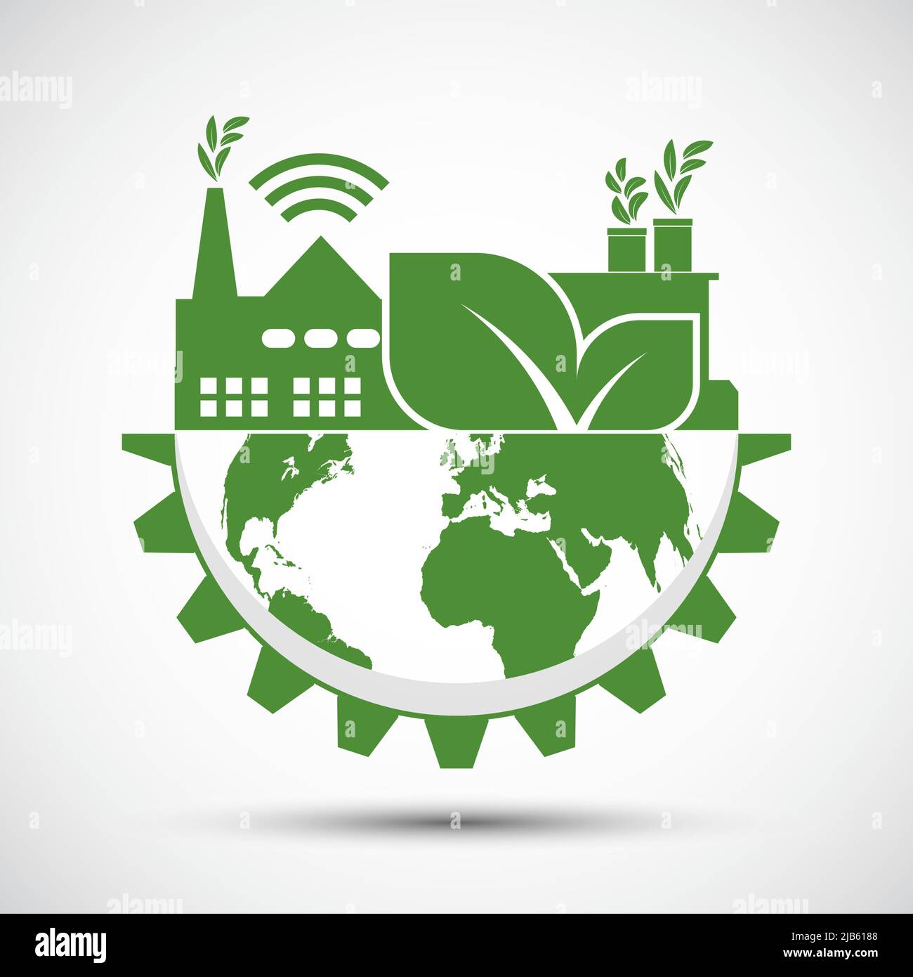 Ecology and Environmental Concept,Earth Symbol With Green Leaves Around ...