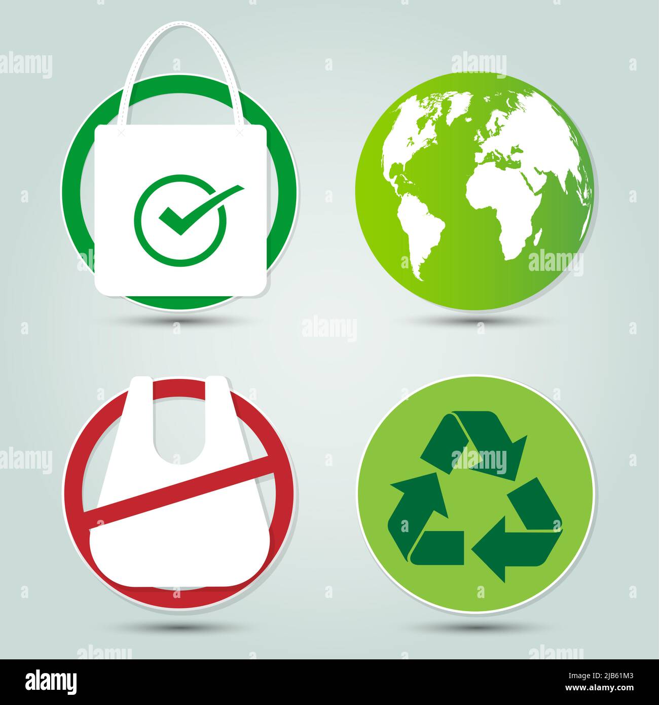 Ecology and Environmental Save World Concept,No plastic bags.Vector ...