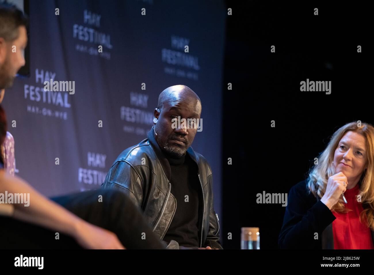 Hay-on-Wye, Wales, UK. 3rd June, 2022. Musa Okwonga, Georgina Lawton ...