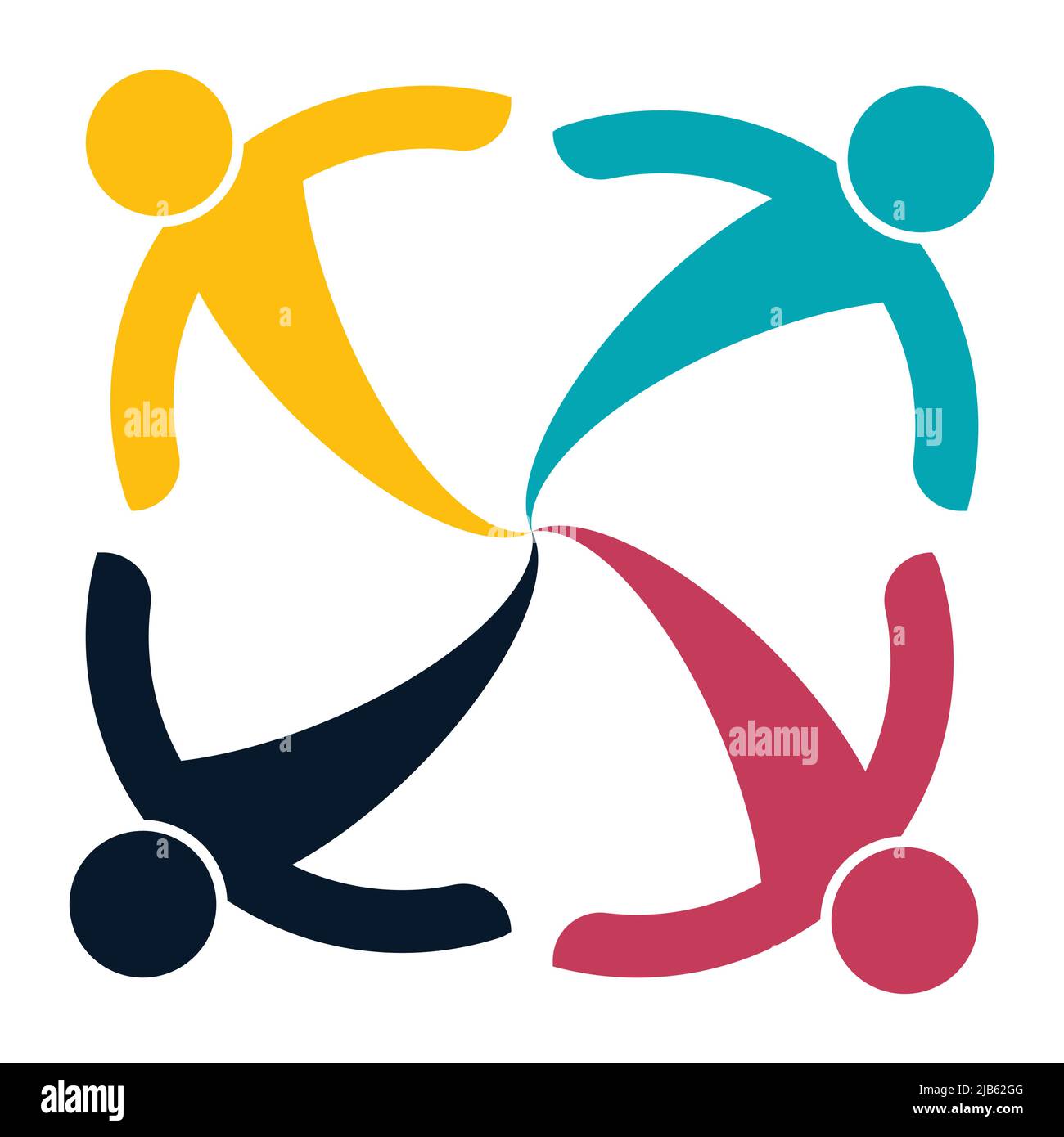 Four hands in circle hi-res stock photography and images - Alamy