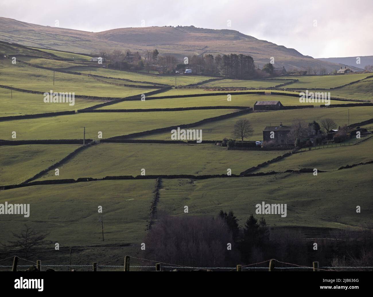 Back o' th' Lee towards Running Hill Head and Dick Hill from Standedge ...