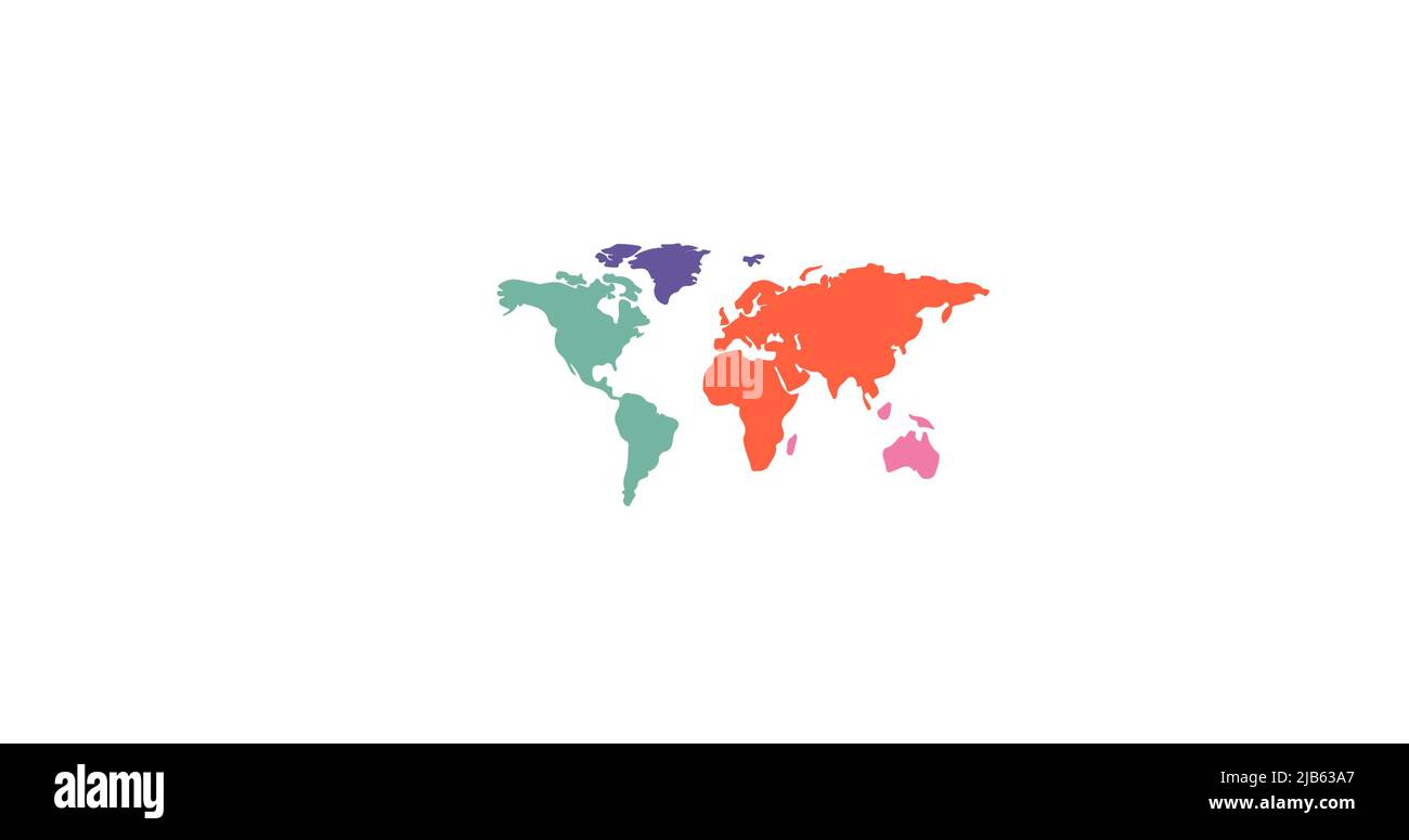 Image of world map on white background Stock Photo - Alamy