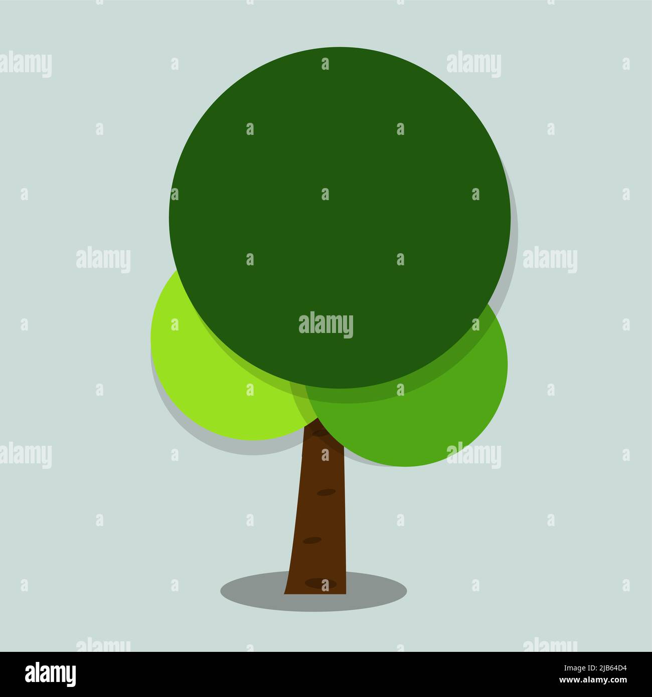Symbols, tree icon green with beautiful leaves,Vector illustration ...