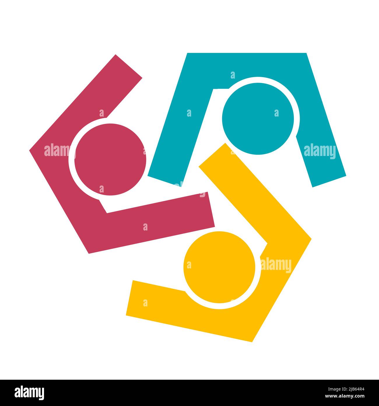 Group of three people in a circle.Teamwork meeting in the room.Powerful ...