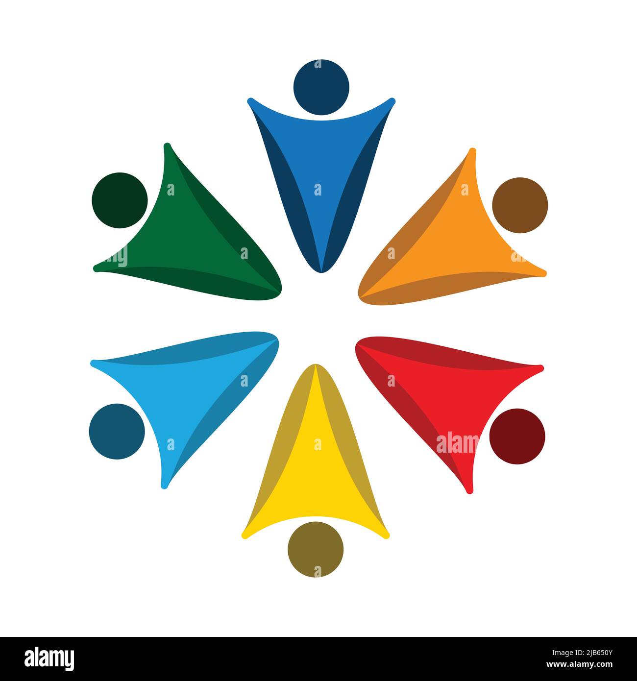 Group people in a circle.Teamwork meeting.people are meeting in the ...