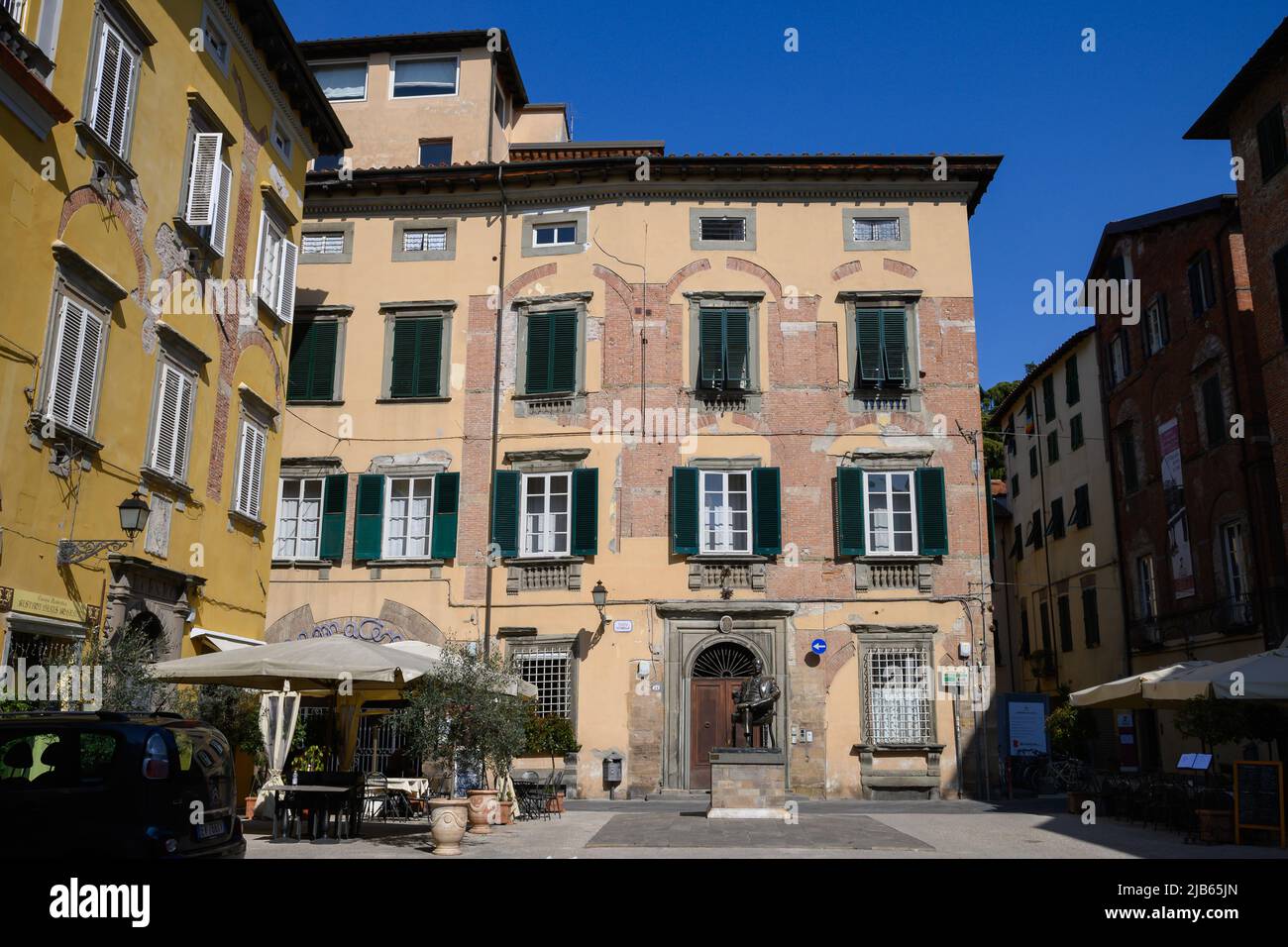 Lucca-March 2022-Italy The historic center of the splendid Tuscan town ...