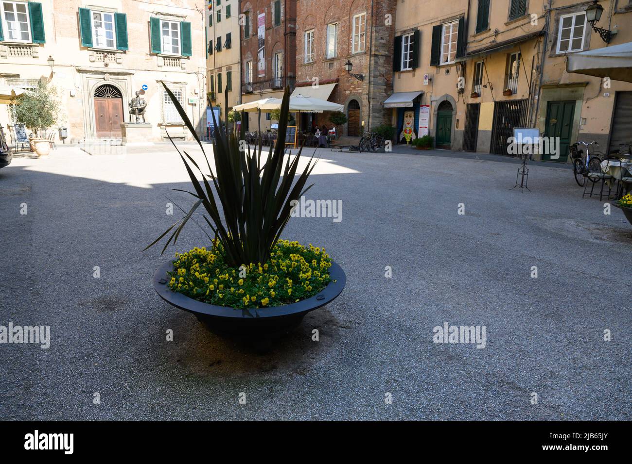 Lucca-March 2022-Italy The historic center of the splendid Tuscan town ...