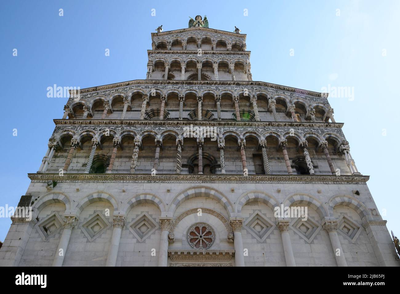 Lucca-March 2022-Italy St Michael Roman Catholic church on Piazza San ...