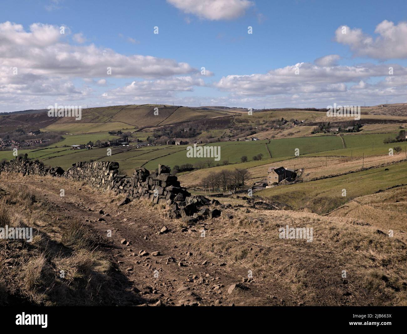 A new house build near Brun Barn from the Standedge Trail footpath ...