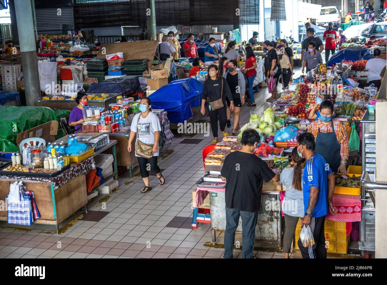 Vegetables stalls at Sibu Central Market Complex, Sibu, Sarawak, East ...