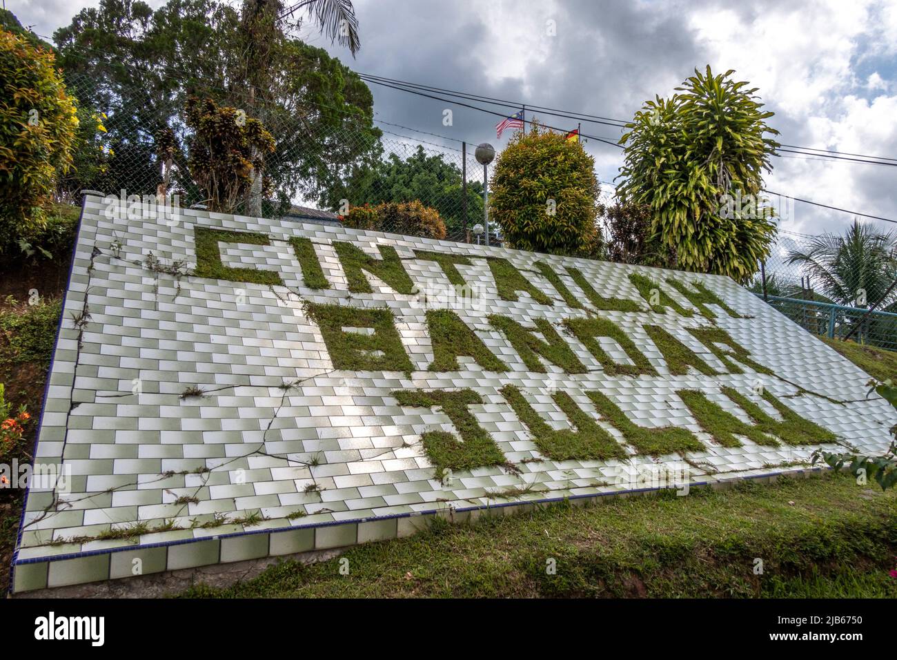 'I Love Julau' sign, Julau, Sarawak, East Malaysia, Borneo Stock Photo ...