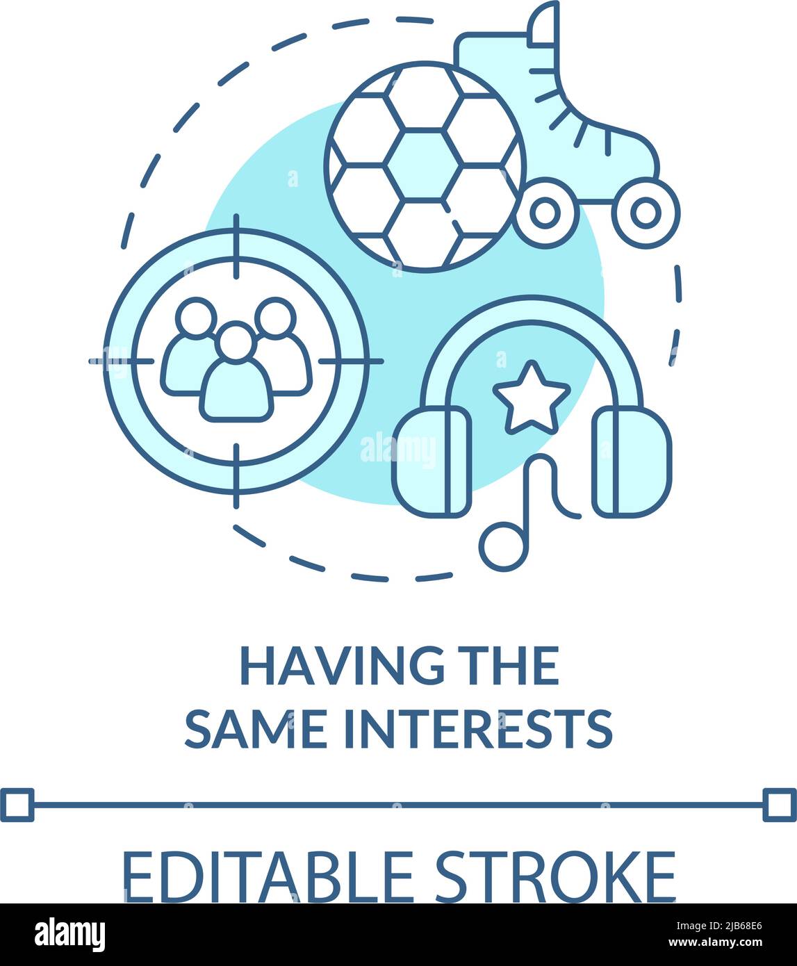 Share common interests Stock Vector Images - Alamy