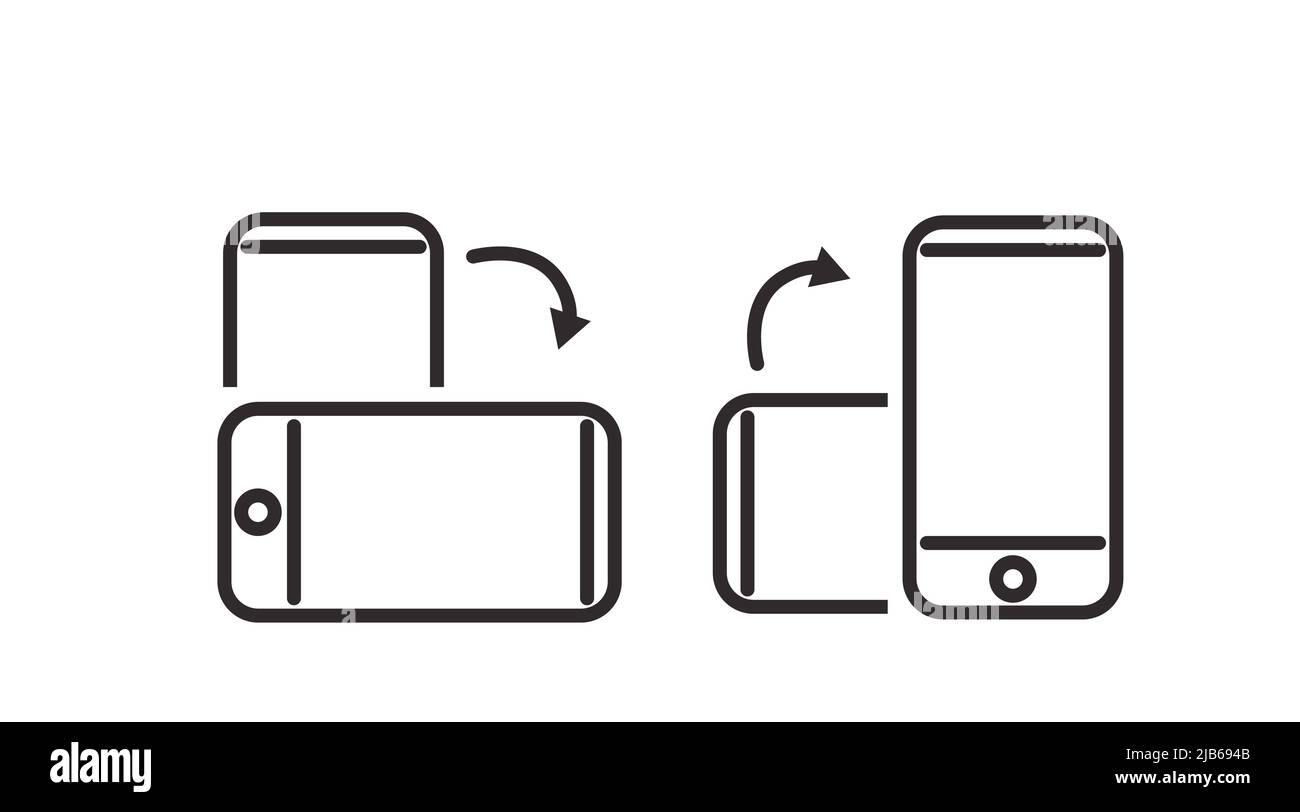 Phone Rotation Icon. Vector isolated illustration of a rotating mobile ...