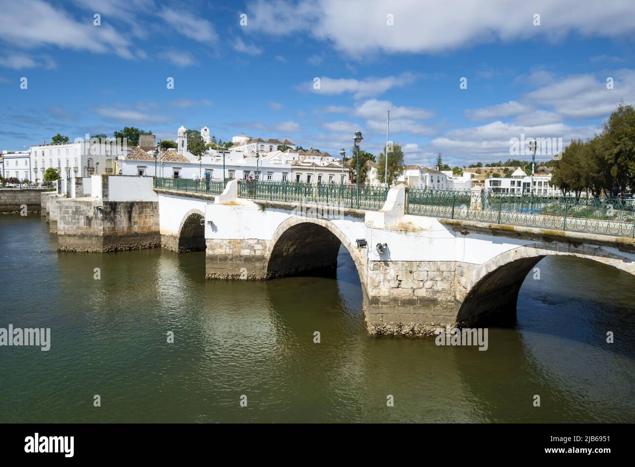 Old Roman bridge in Tavira, Algarve Portugal Stock Photo - Alamy