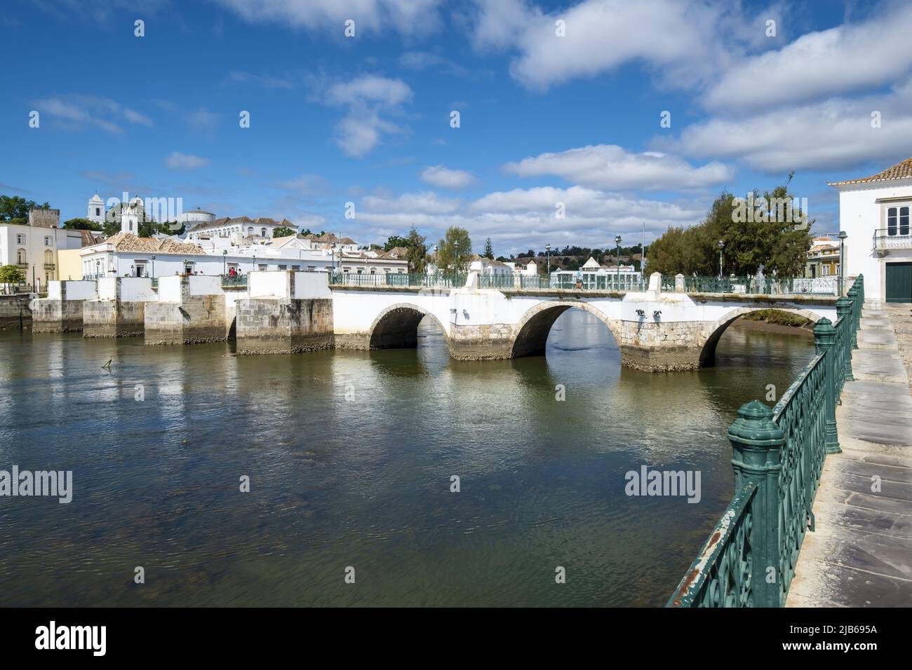 Old Roman bridge in Tavira, Algarve Portugal Stock Photo - Alamy