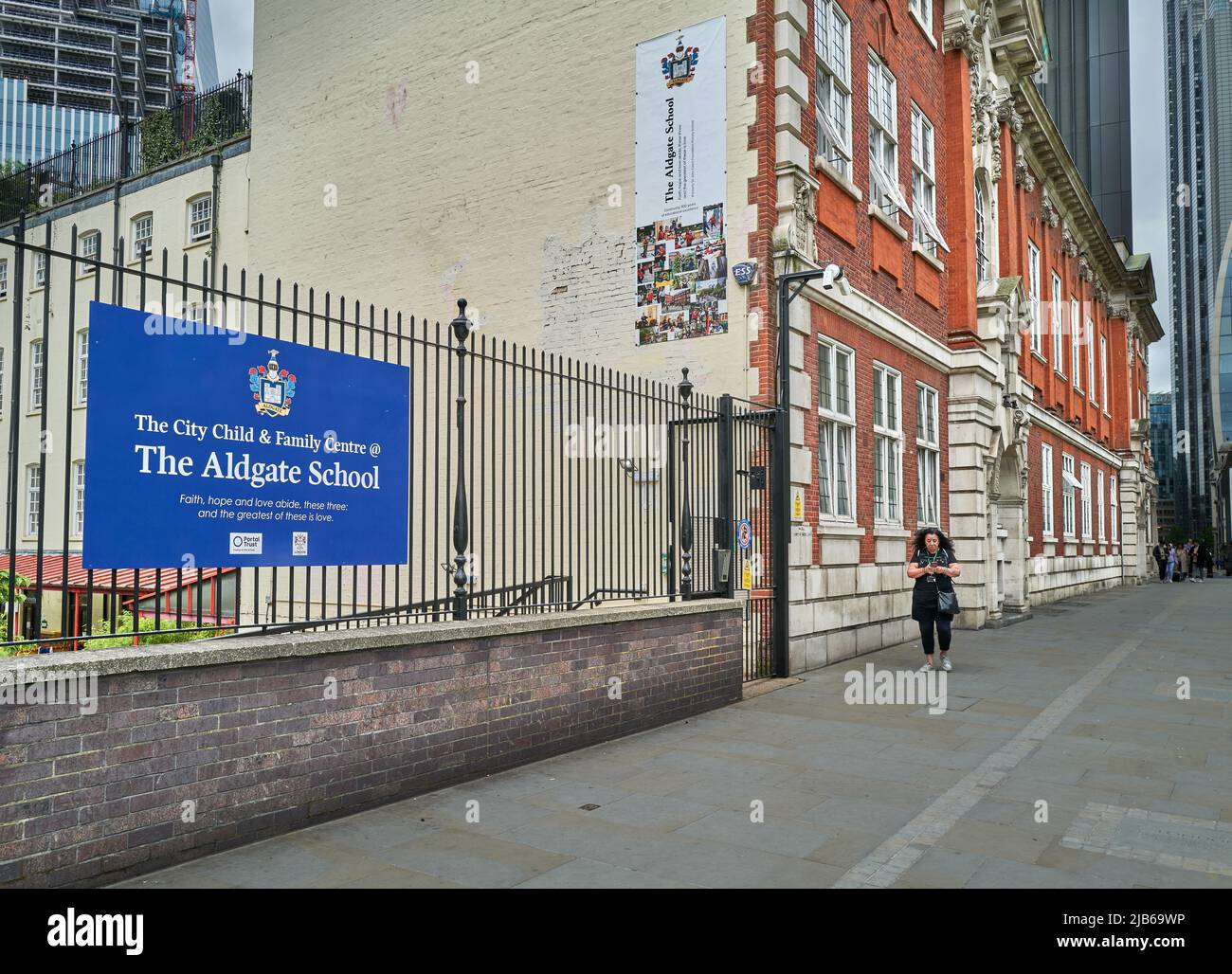 The aldgate school portal trust london england sir john hi-res stock ...