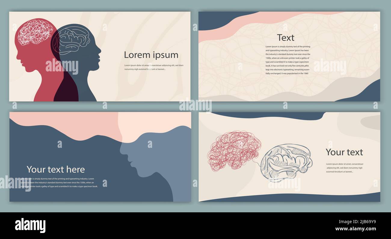 Template set. Metaphor bipolar disorder mind mental. Double face ...