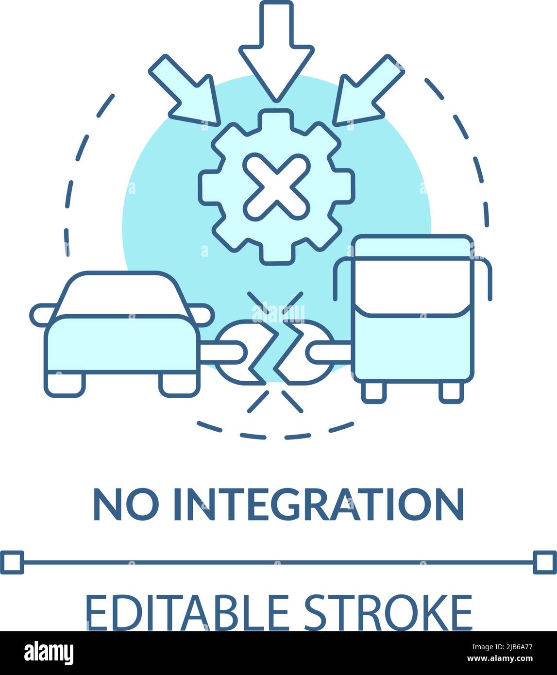 No integration turquoise concept icon Stock Vector Image & Art - Alamy