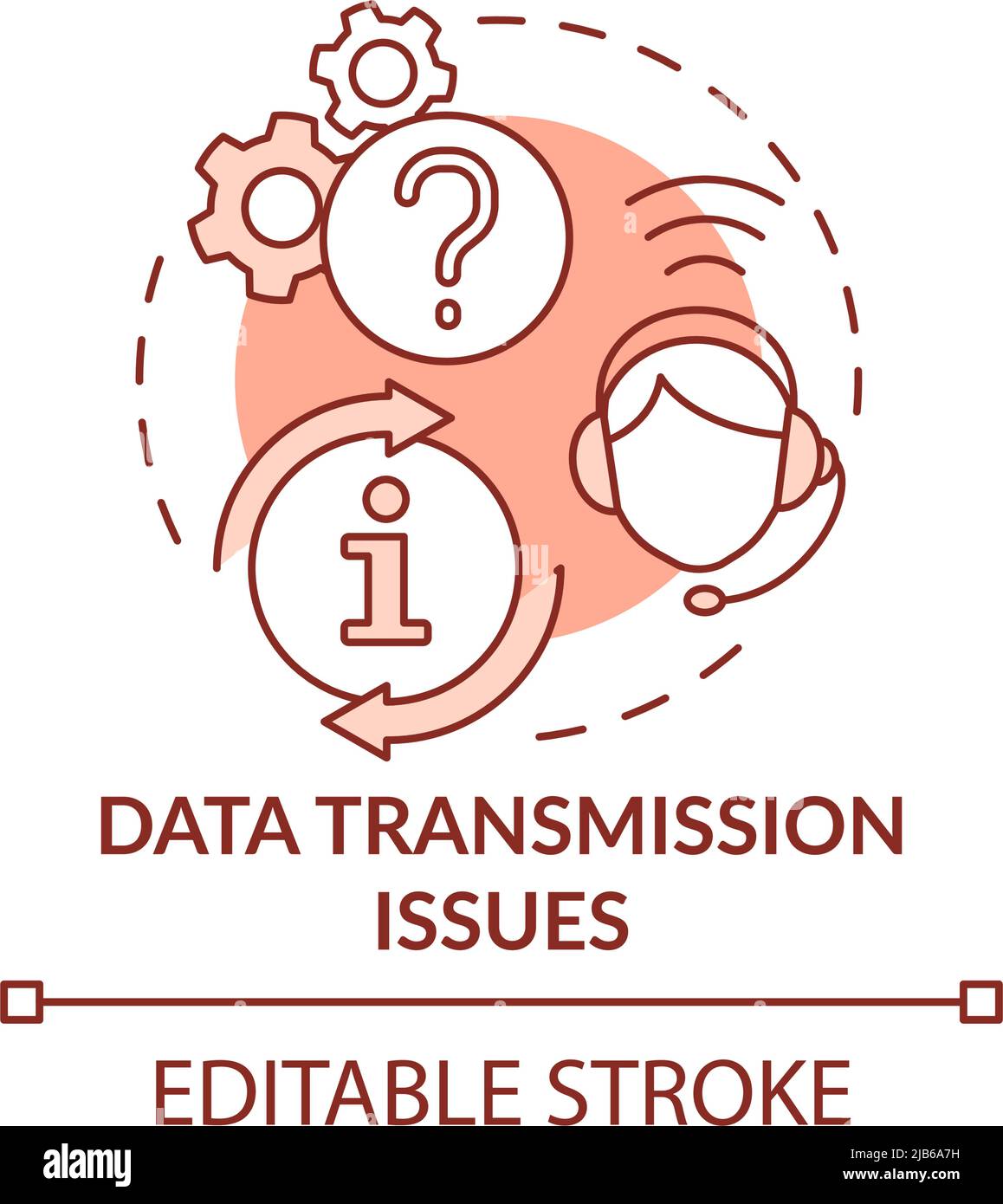 Data transmission issues red concept icon Stock Vector Image & Art - Alamy
