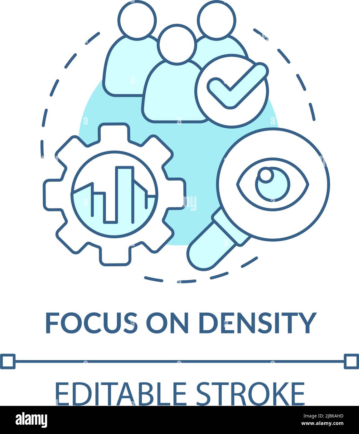 Focus on density turquoise concept icon Stock Vector Image & Art - Alamy